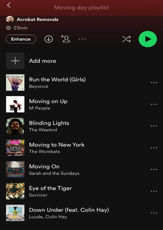 Ease moving stress with our moving playlist | Acrobat Removals